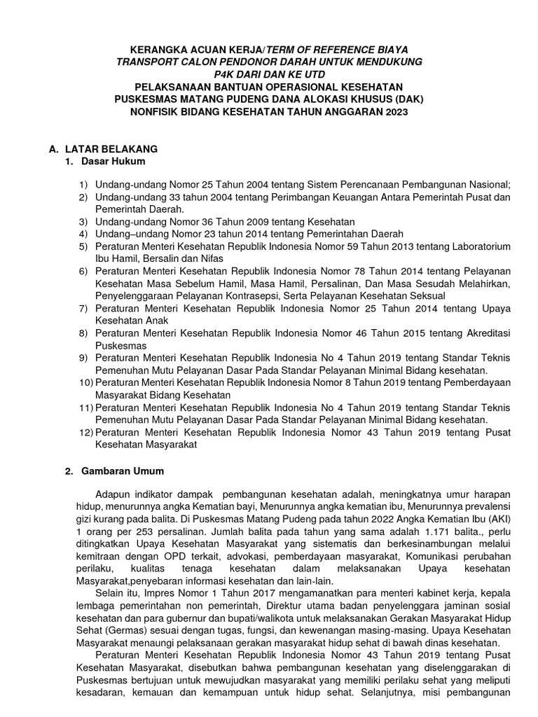 3.a.KAK BIAYA TRANSPORT CALON PENDONOR DARAH UNTUK MENDUKUNG P4K DARI DANKE UTD | PDF