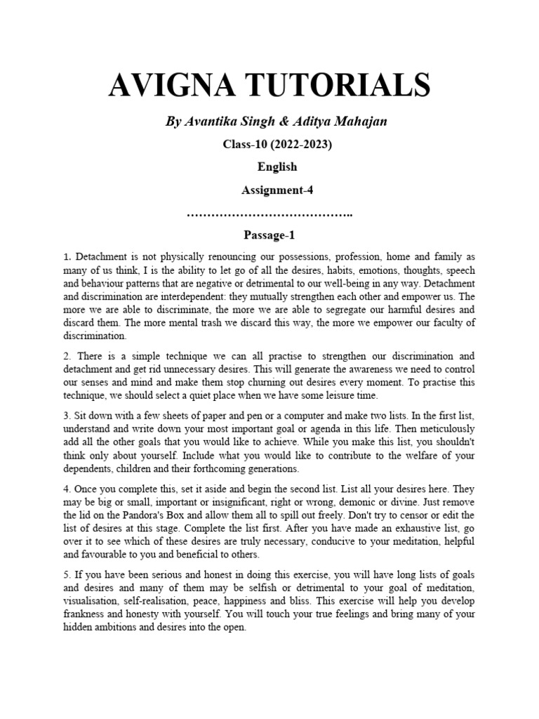 Class-10 English Assignment-4 (2022-2023) | PDF | Irrigation | Agriculture