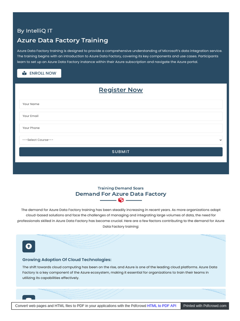 Azure Data Factory: Upskill for Cloud | PDF | Microsoft Azure | Cloud Computing