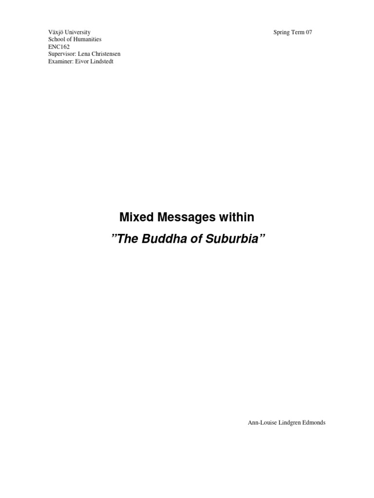 The Buddha of Suburbia Fulltext01 | PDF | British Empire | Postcolonialism