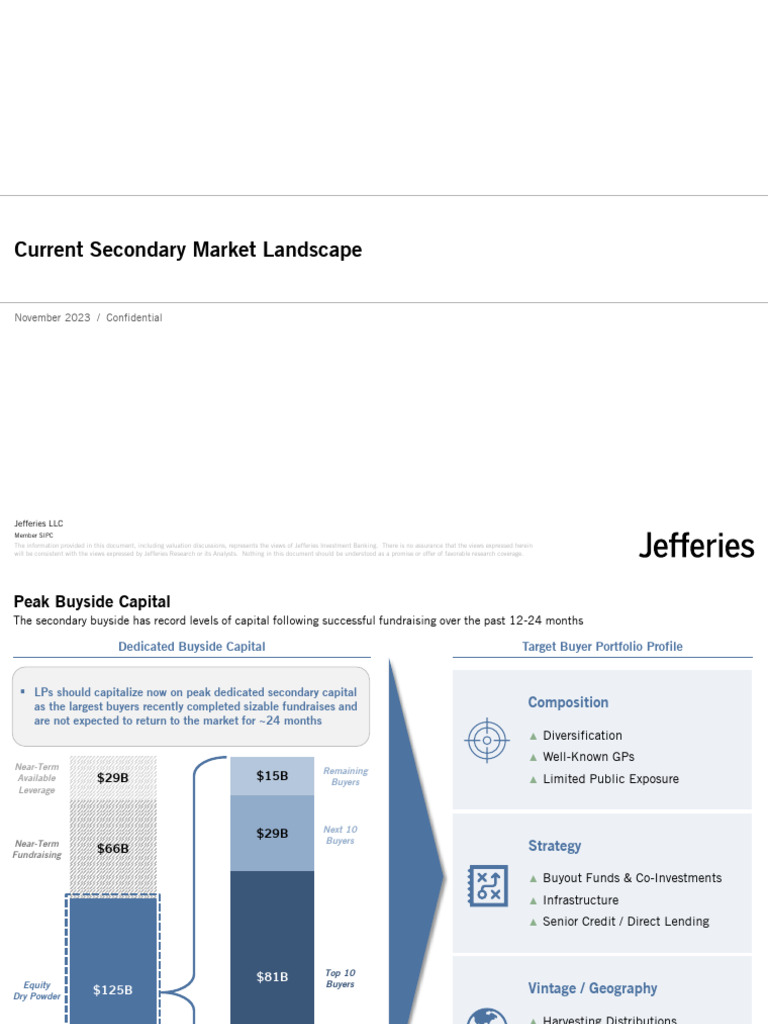 Jefferies 2023 Secondary Market Overview | PDF | Economics | Asset ...