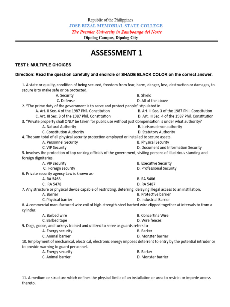 Security Guard Exam Preparation Guide | PDF | Securities | Physical ...