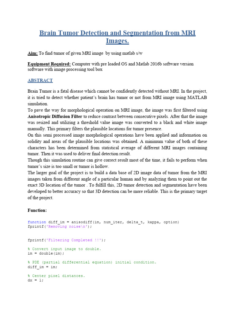 dsp-pbl | PDF | Magnetic Resonance Imaging | Image Segmentation