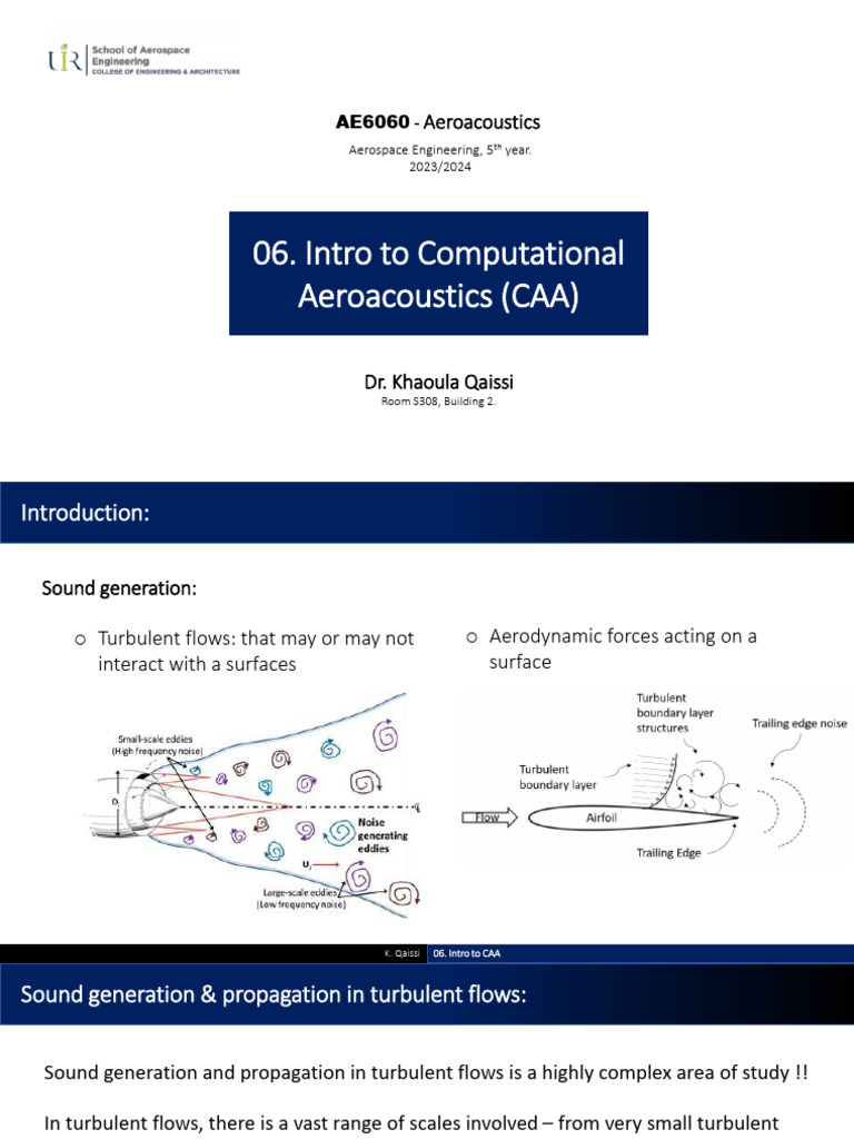 06 Computational Aeroacoustics | PDF | Turbulence | Mechanical Engineering