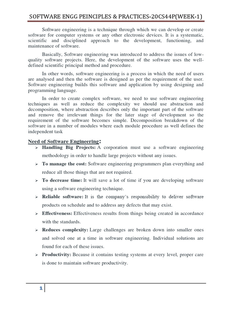 SE Week - Merged Notes | PDF