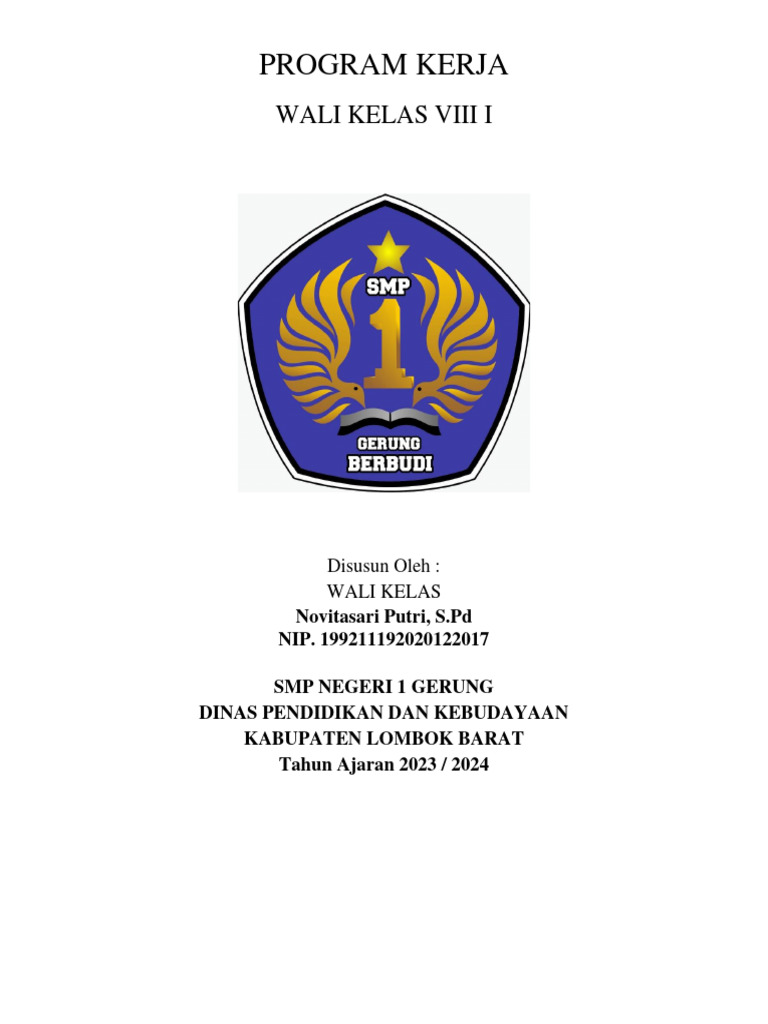 Progker Wali Kelas Viii I 2023-2024 | PDF