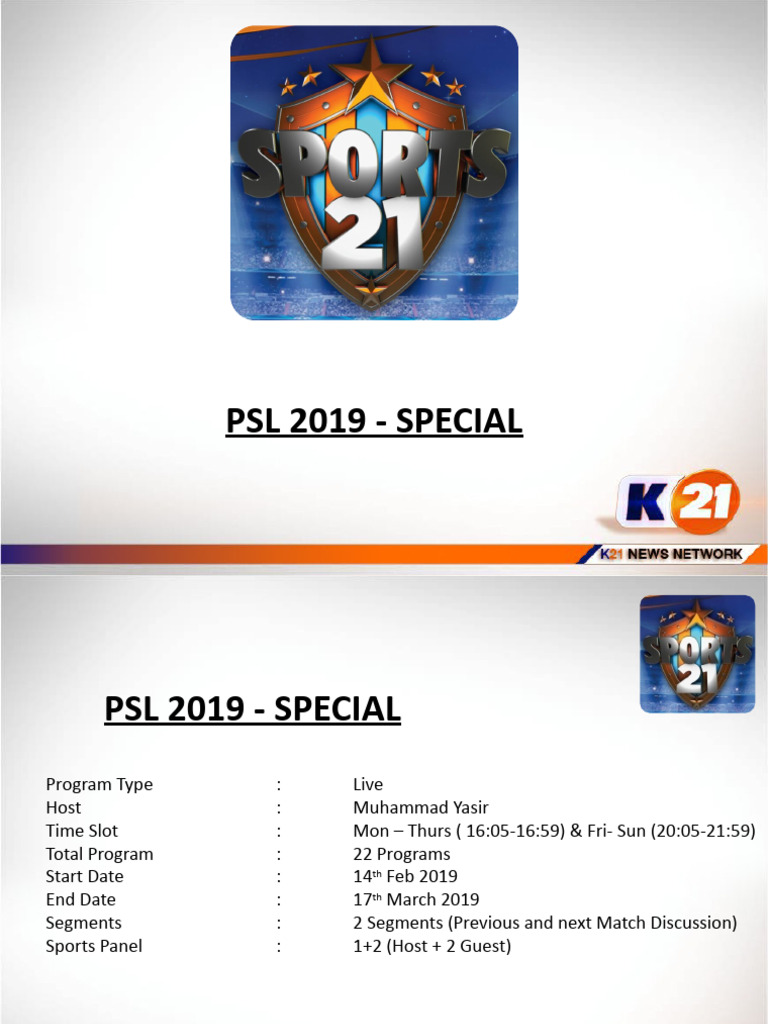 Sports-21 - PSL Special | PDF