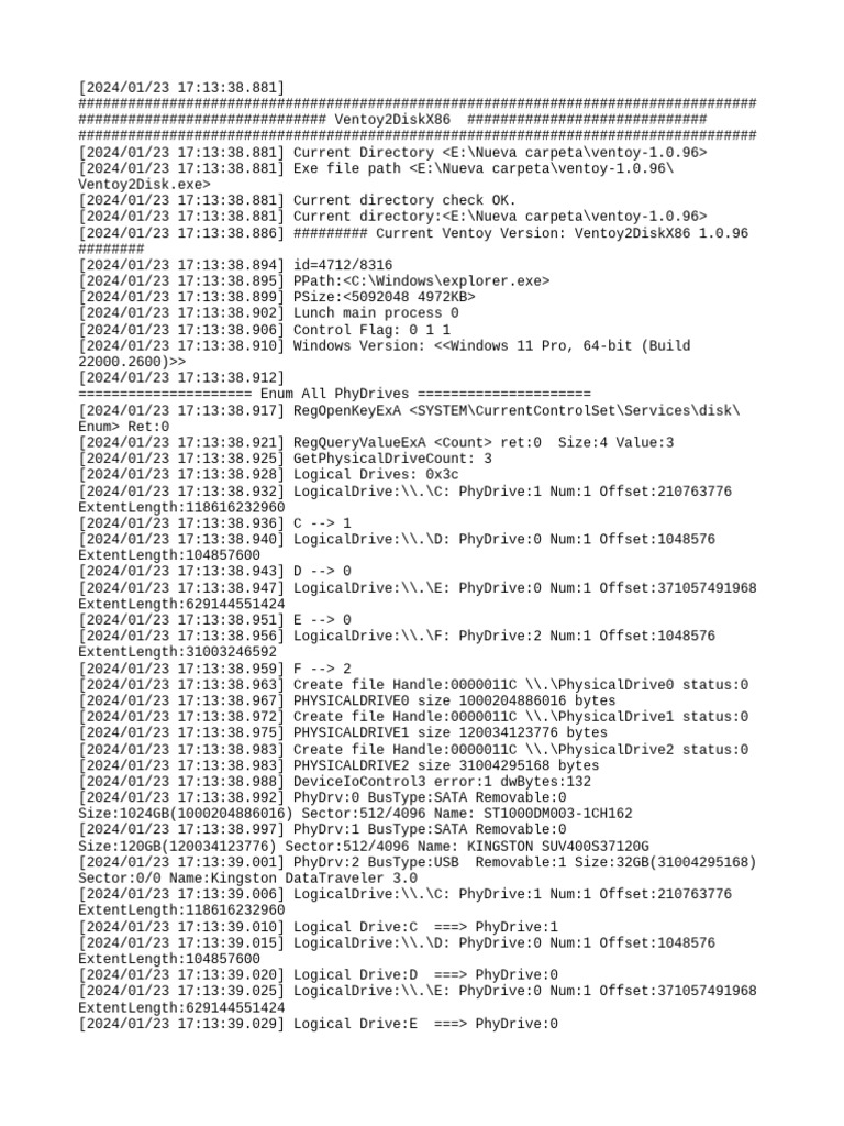 Log | PDF | Computer Data | Computer Hardware