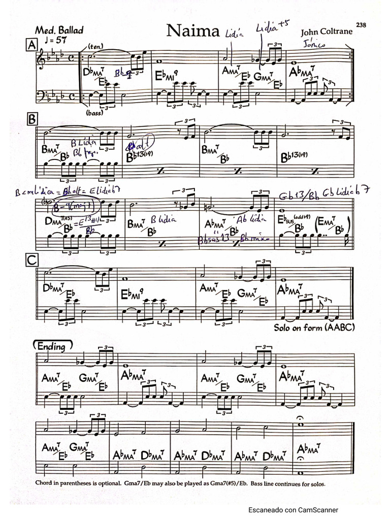 Naima C Con Escalas | PDF