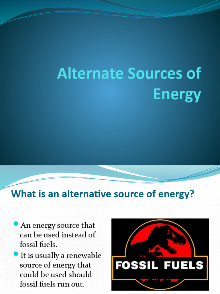 Alternate_Sources_of_Energy_Class_lecture | PDF