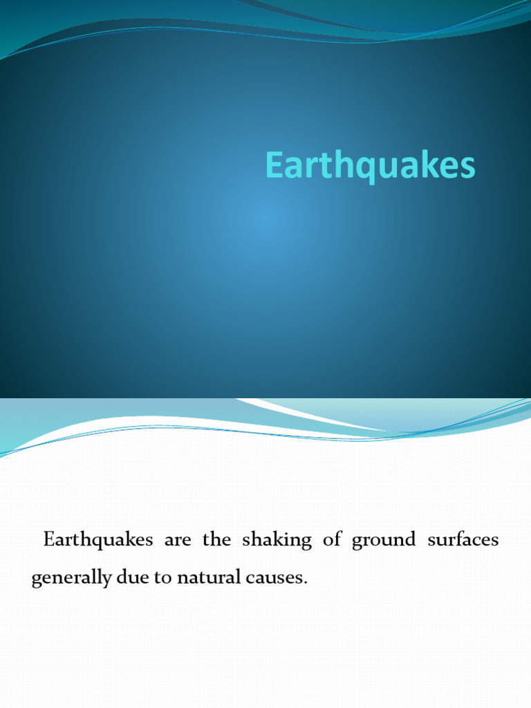 Earthquakes | PDF | Earthquakes | Nature