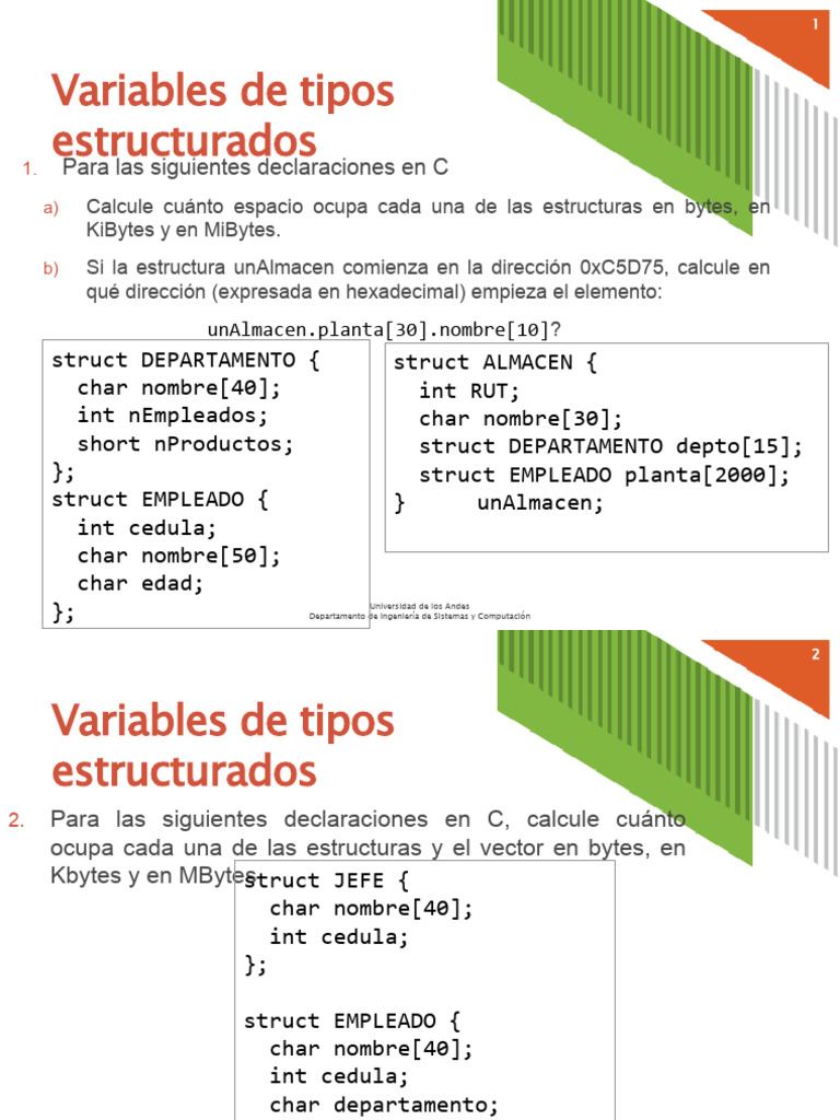 04 B Variables de Tipos Estructurados | PDF | Tipo de datos ...