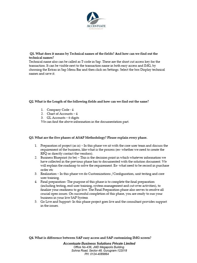 SAP FICO - Level 1 | PDF | Server (Computing) | Computer Science