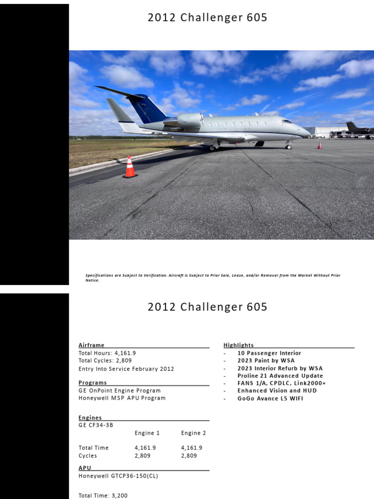 2012 CL605 Spec431 | PDF | Avionics | Aeronautics