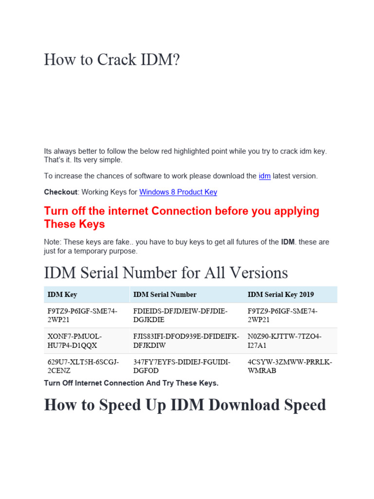 How To Crack IDM | PDF | Application Software | Computer File