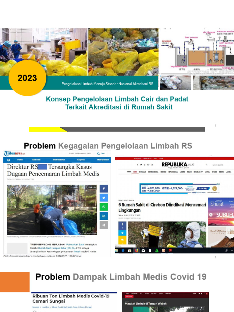 13 Konsep Pengelolaan Limbah Cair Dan Padat Terkait Akrediatasi RS | PDF | Sains & Matematika