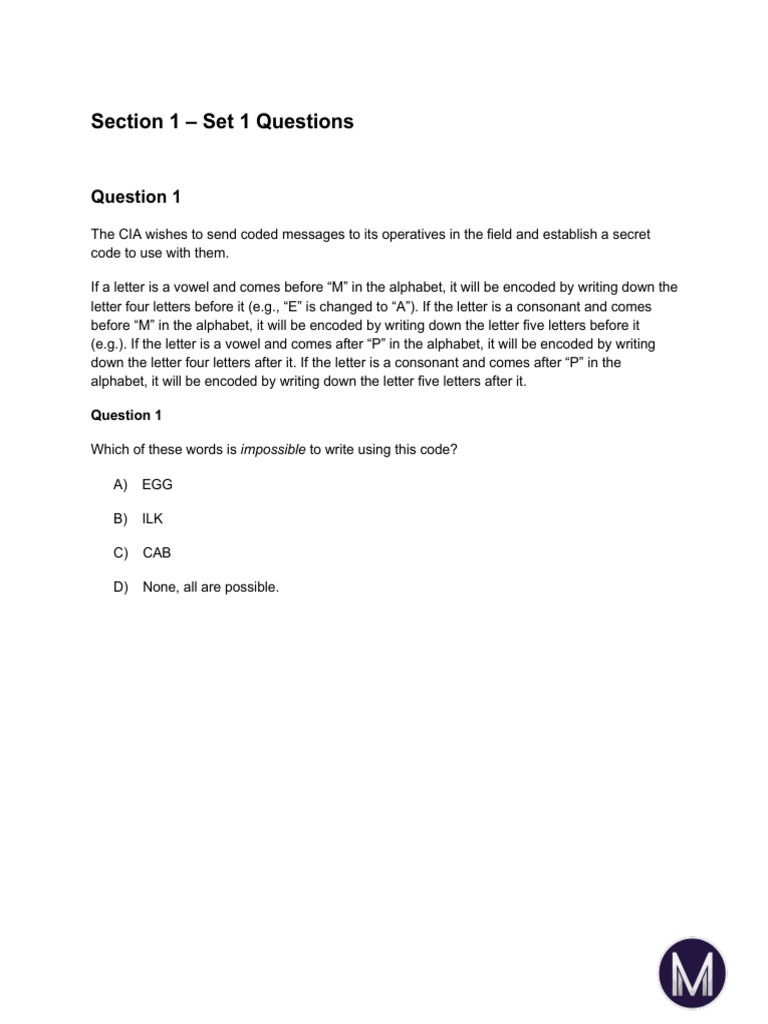 Section 1 Set 1 Questions | PDF | Parrot | Concrete
