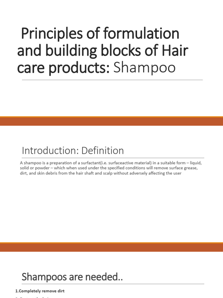 Shampoo Formulation Basics | PDF | Shampoo | Surfactant