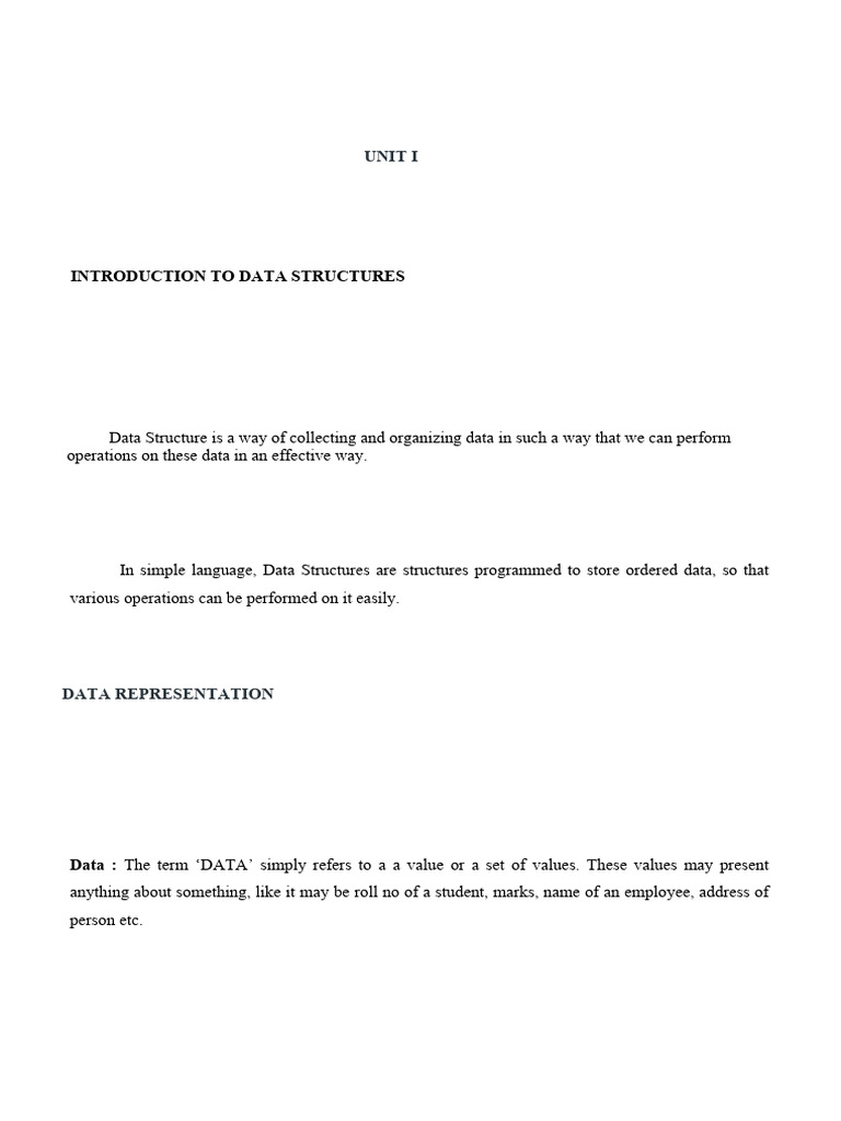 DS Unit 1 | PDF | Time Complexity | Algorithms
