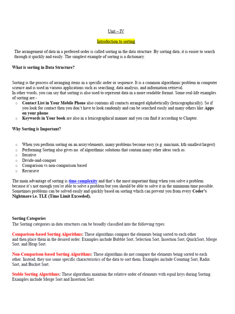 DS Unit Iv | PDF | Time Complexity | Algorithms DS Unit Iv | PDF | Time Complexity | Algorithms