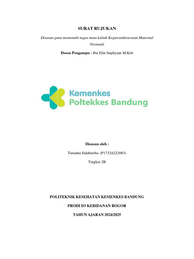 Surat Rujukan Turi | PDF