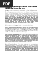 Burgess's Concentric Zone Model Explained | PDF | City | Urbanization