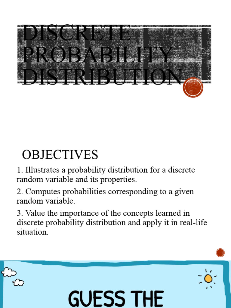 Discrete Probability Distribution | PDF | Probability Distribution | Random Variable