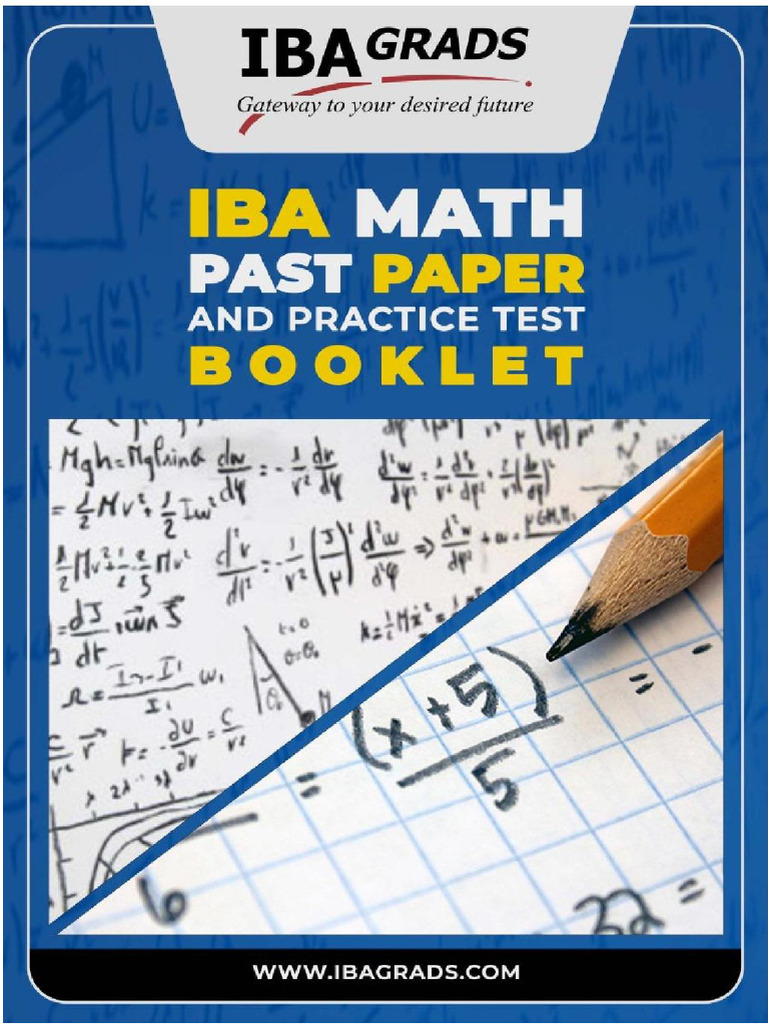 JPG IBA Math Past Papers & Practice Tests Booklet 2022-23 | PDF