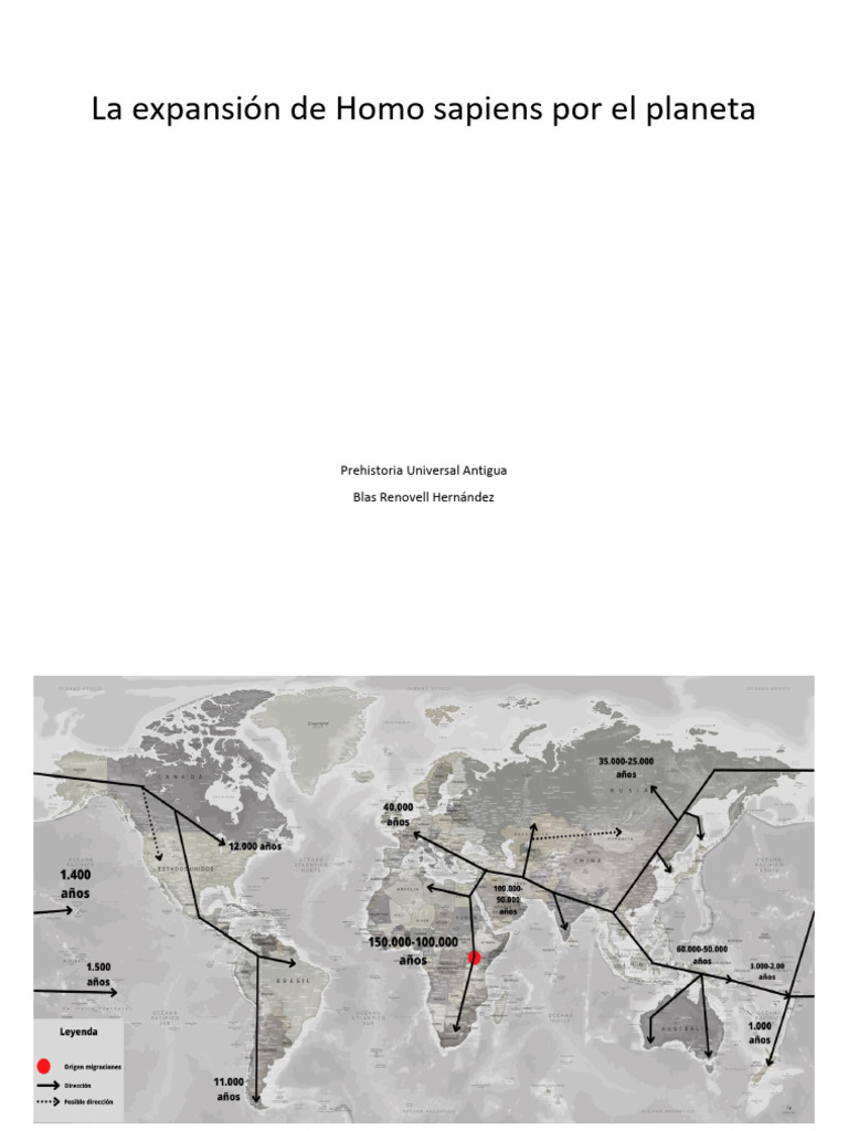 La Expansión de Homo Sapiens Por El Planeta | PDF