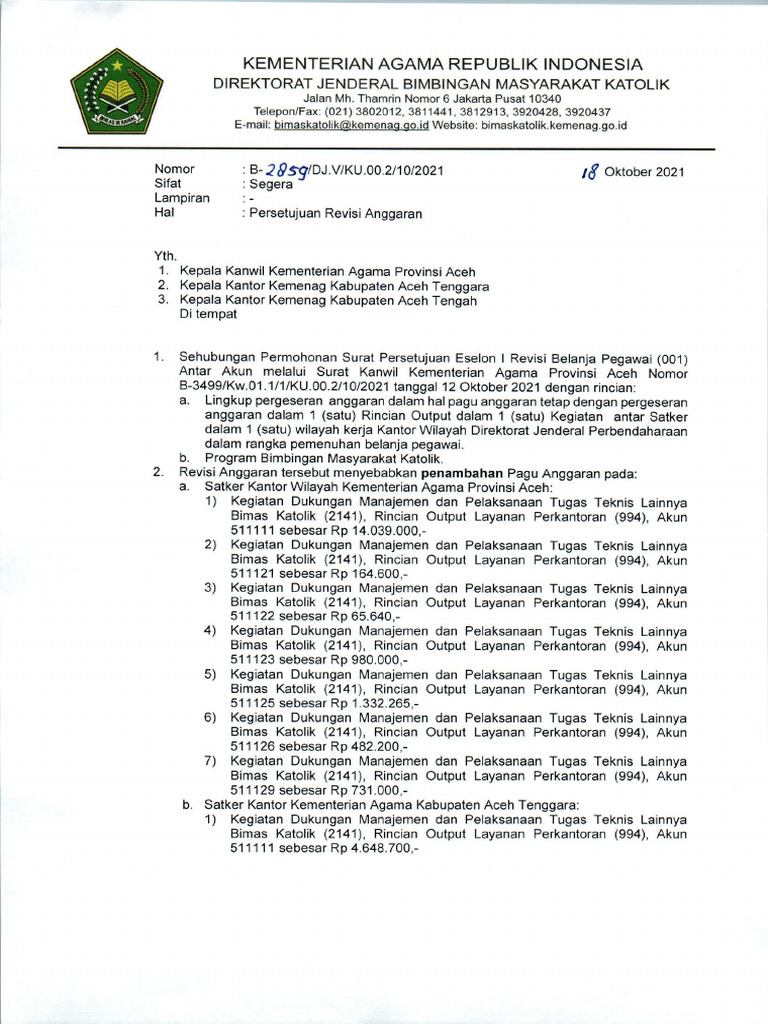 SRT Persetujuan Es I Aceh | PDF
