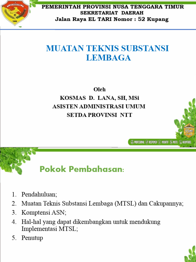 Paparan MTSL-LATSAR | PDF | Pengembangan Diri