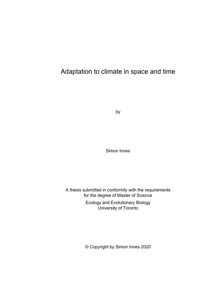Innes - Simon - 202006 - MSC - Thesis | PDF | F Test | Science