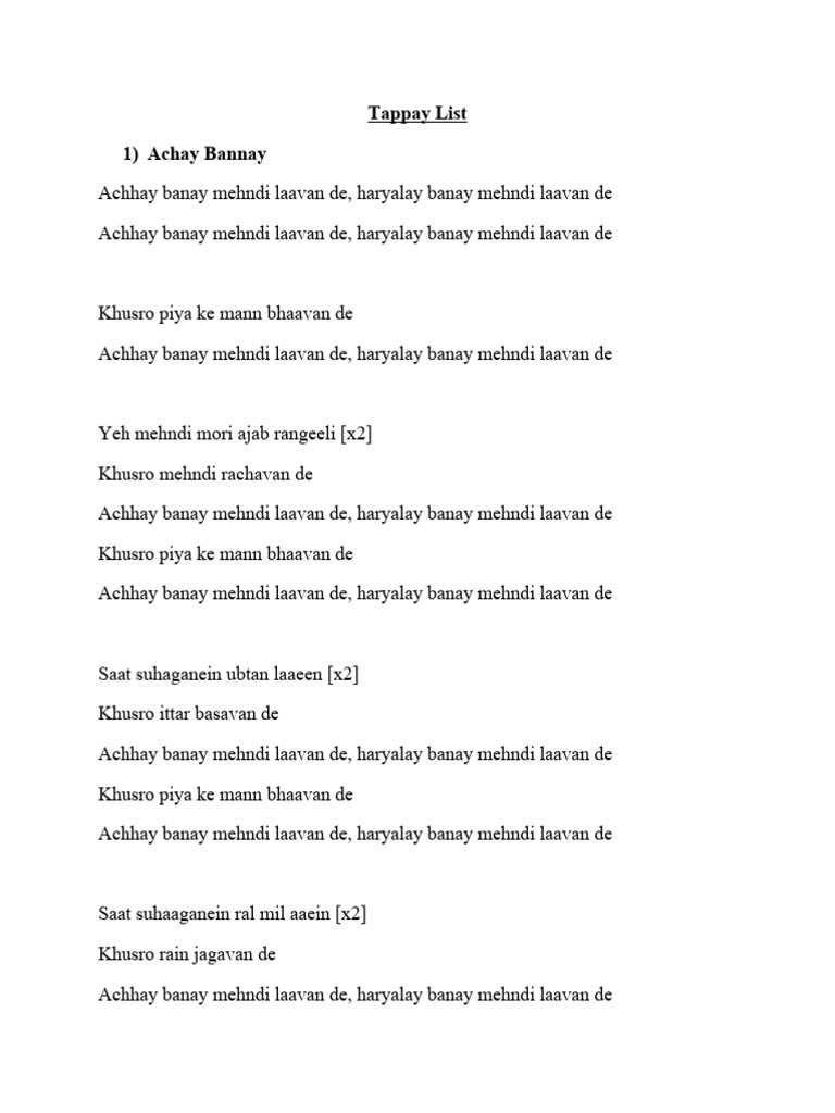 Tappay List | PDF | Language Arts & Discipline | Religion & Spirituality