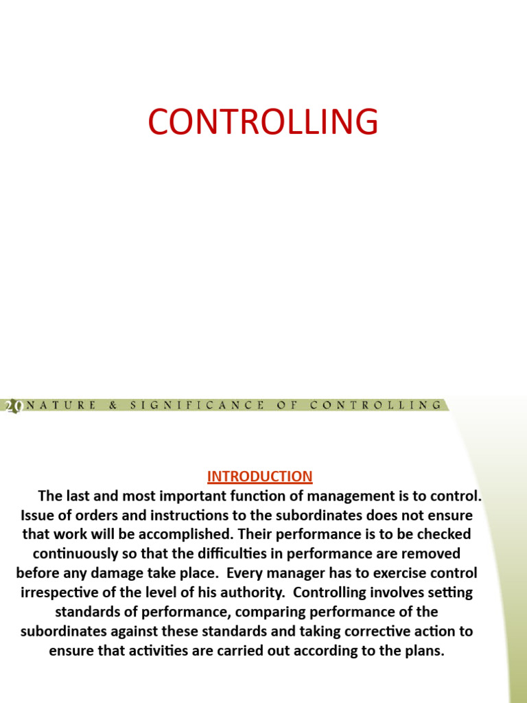 Controlling | PDF