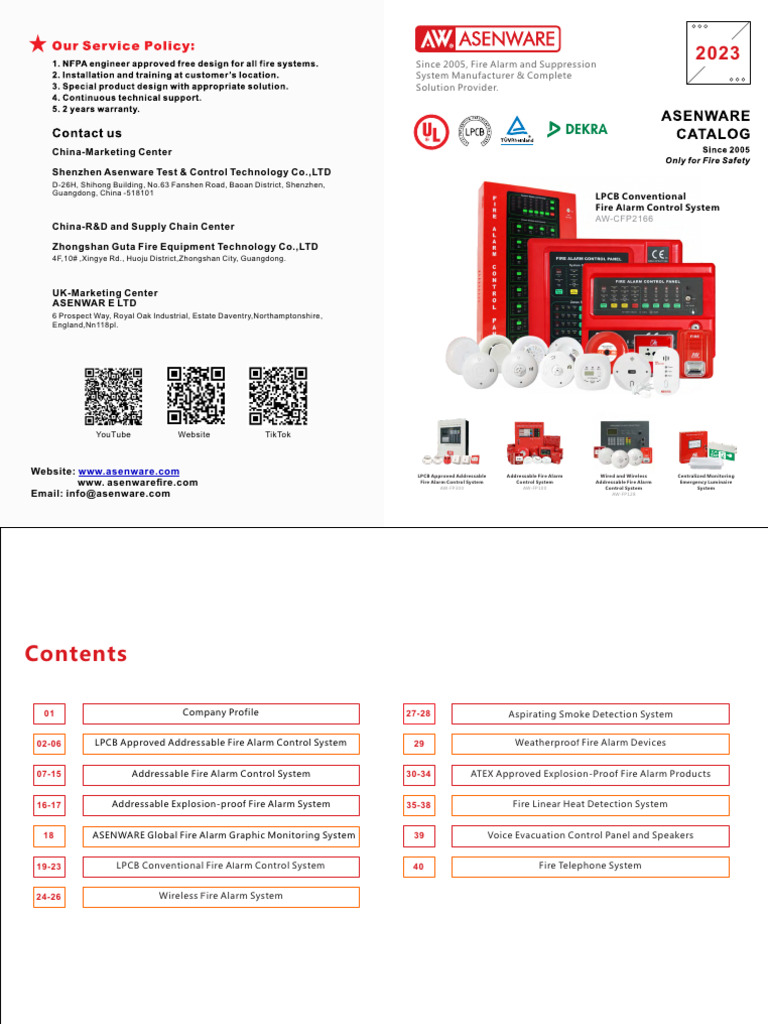 2023 Asenware Fire Alarm System & Fire Suppression and Fighting System ...