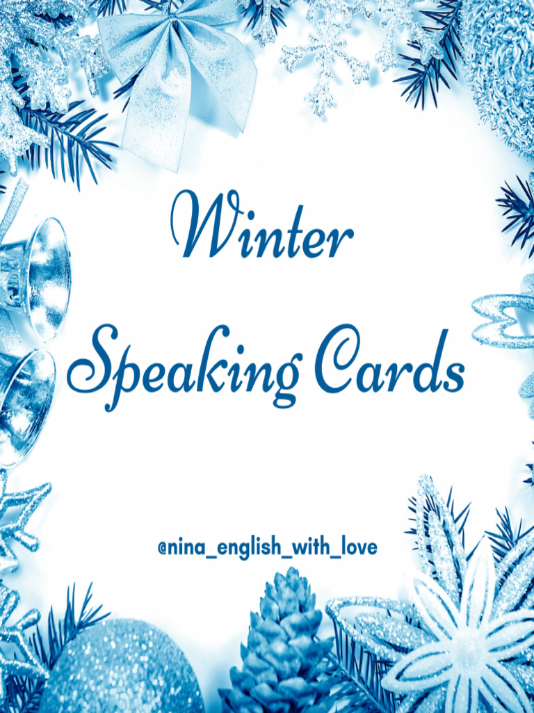 Winter Vocabulary Cards | PDF