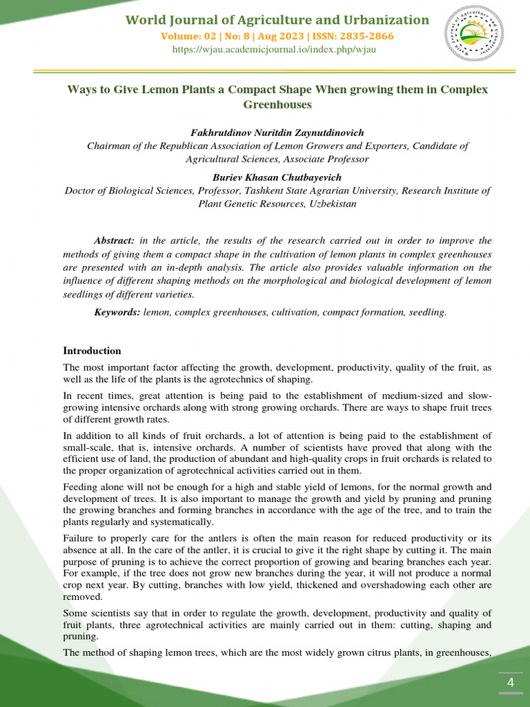 Ways To Give Lemon Plants A Compact Shape When Growing Them in Complex ...