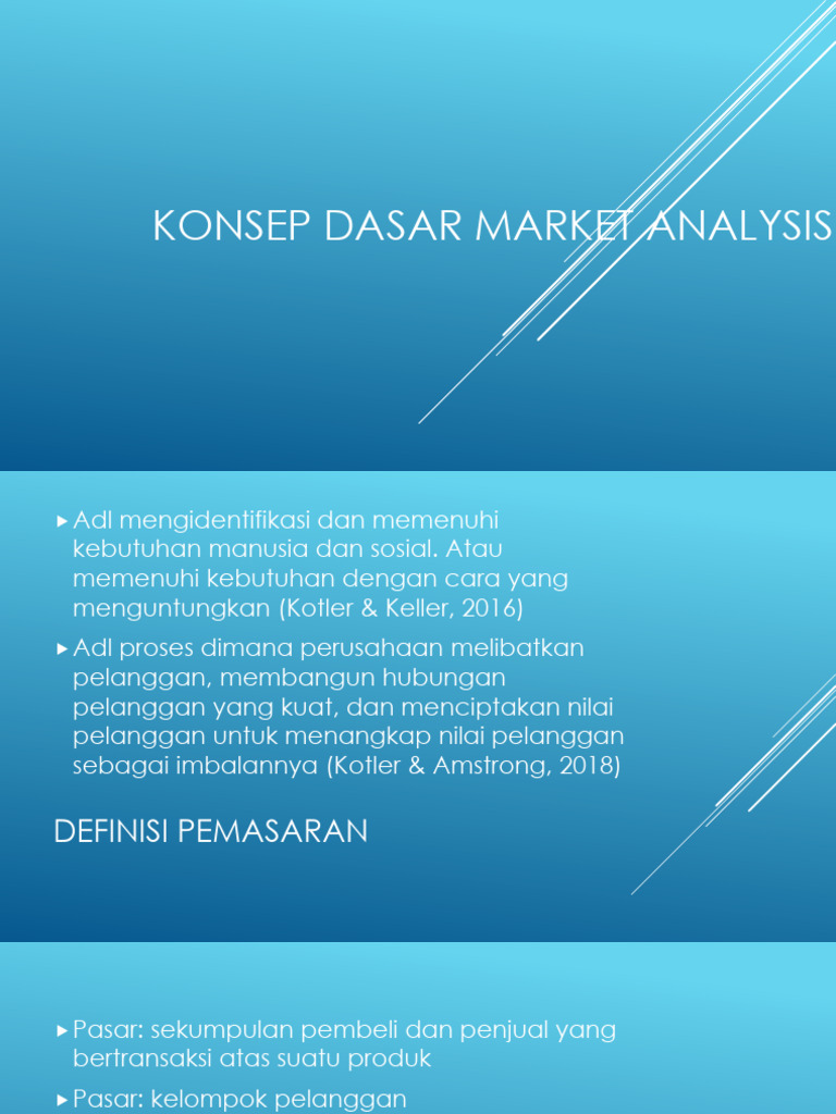 Ma - 2324 - Konsep Dasar Pemasaran, Pasar Dan Analisis Pasar | PDF