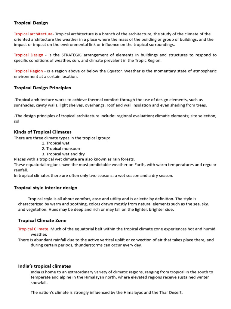 Tropical Design | PDF