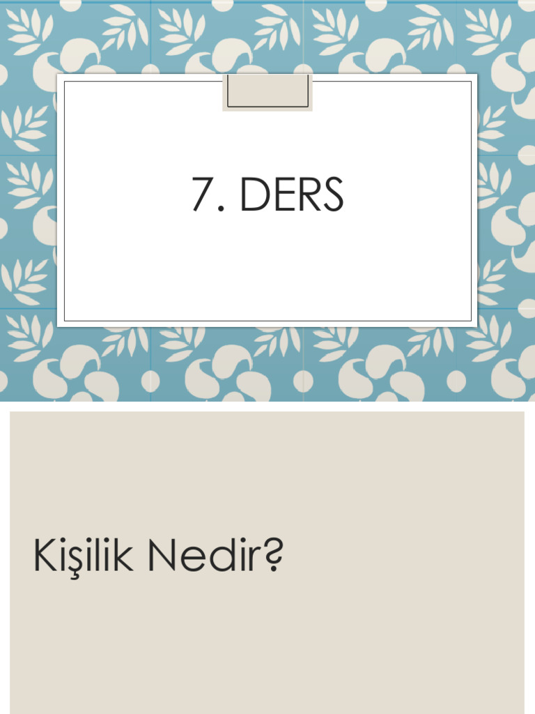 Ders | PDF