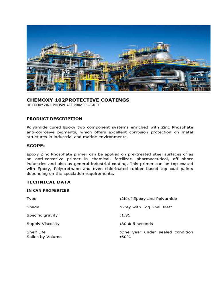 Epoxy Zinc Phosphate Primer Guide | PDF | Paint | Epoxy