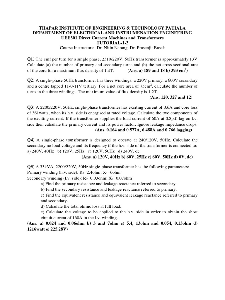 Tut Machine UEE301 1 | PDF