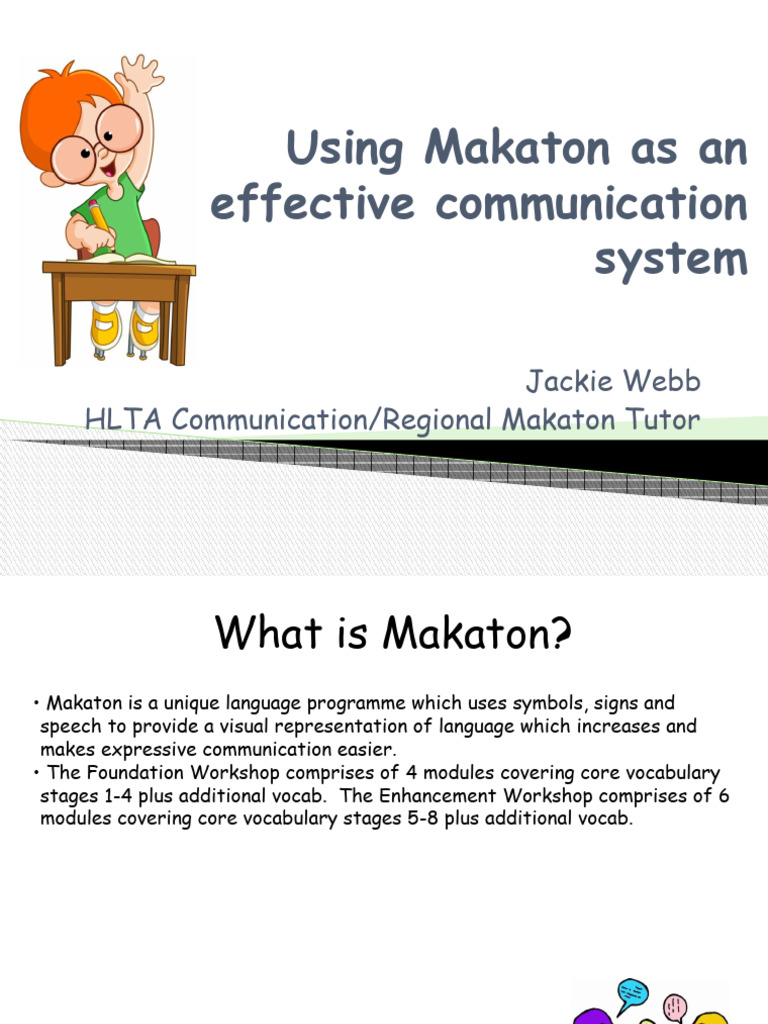 Using Makaton As An Effective Communication System (Presentation ...