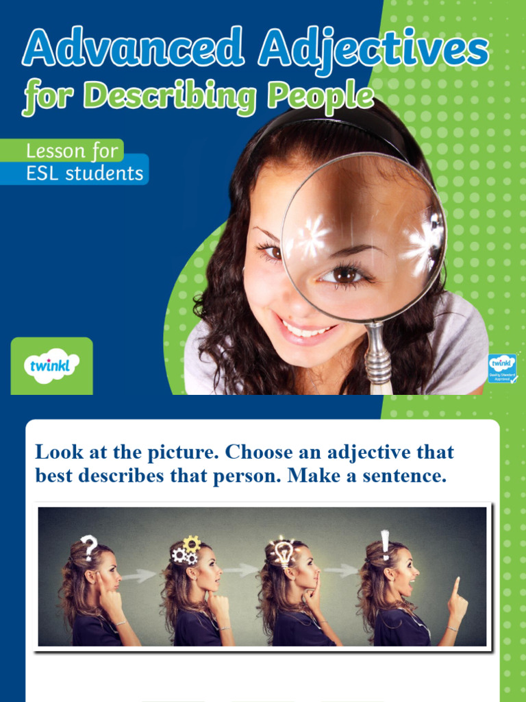 ESL Advanced Adjectives For Describing People | PDF | Self-Improvement