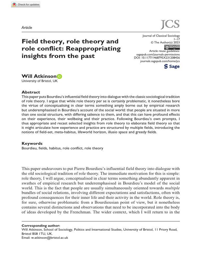 Field-Theory-And - Conflict | PDF