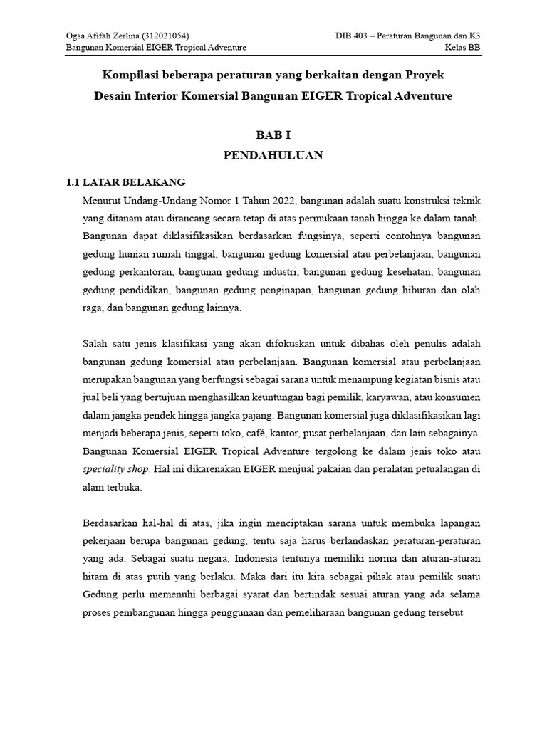 Kompilasi Beberapa Peraturan Yang Berkaitan Dengan Proyek Desain Interior Komersial Bangunan ...