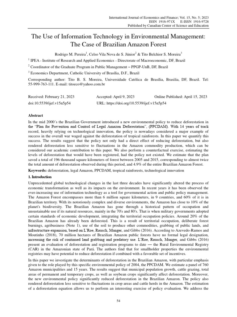 The Use of Information Technology in Environmental | PDF ...