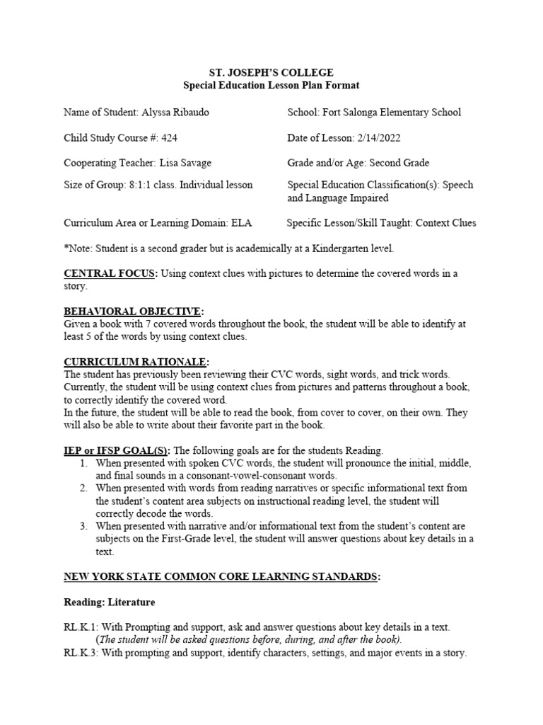 Cs 424 Lesson 1 | PDF | Language Arts & Discipline