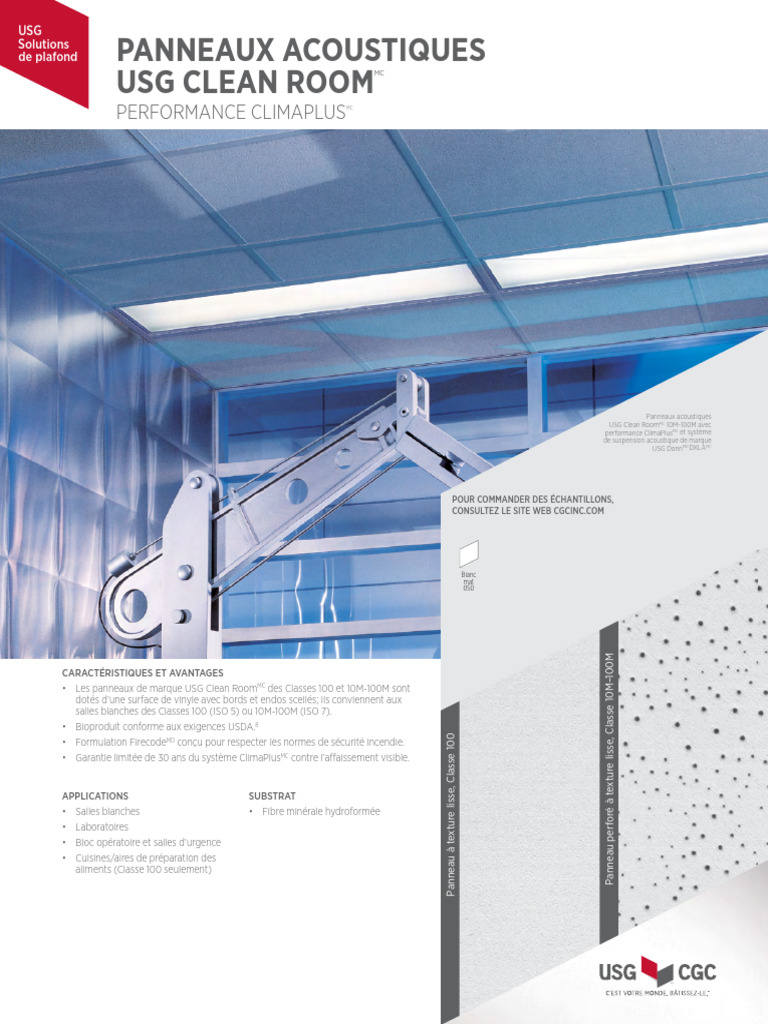 Clean Room Climaplus Ceiling Panels Datasheet FR Can SC1811 | PDF