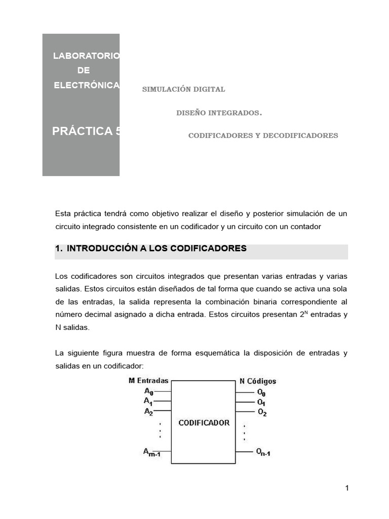 Simulación de Codificadores y Decodificadores | PDF | Decimal ...